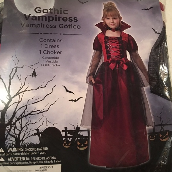 Seasons Inc | Costumes | Girls Pretty Gothic Vampiress Vampire Dress ...